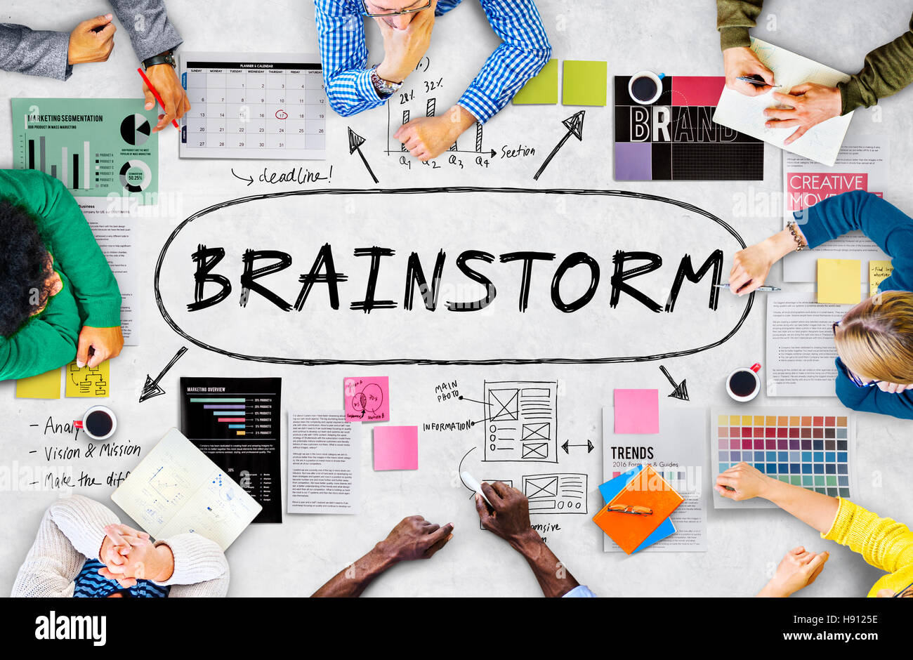 Brainstorm Inspiration Ideas Analysis Concept Stock Photo - Alamy