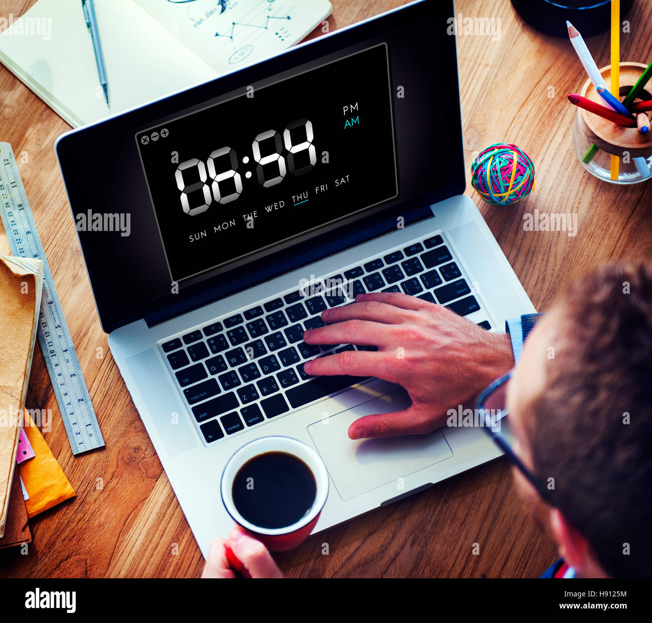 Clock Duration Time Leisure Hour Concept Stock Photo - Alamy
