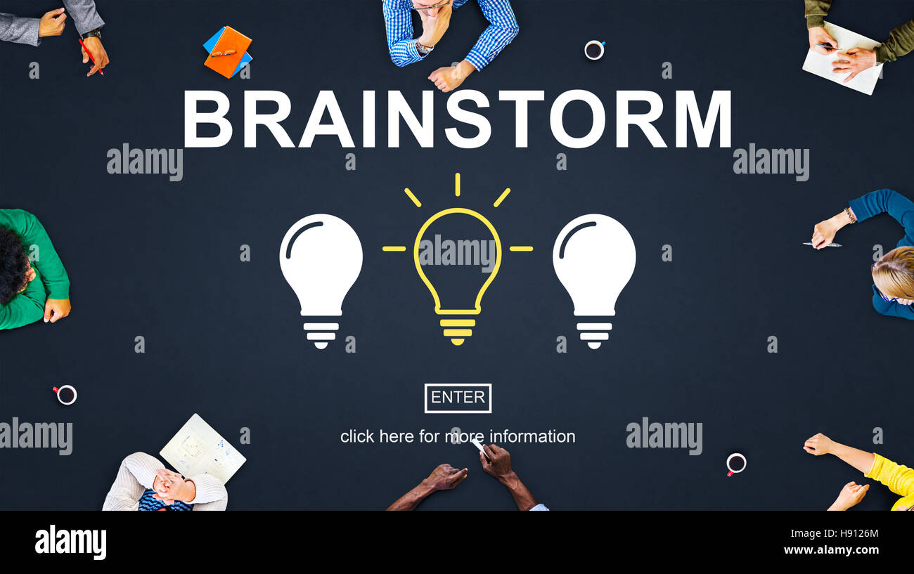 Brainstorm Creative Ideas Discussion Thinking Concept Stock Photo - Alamy