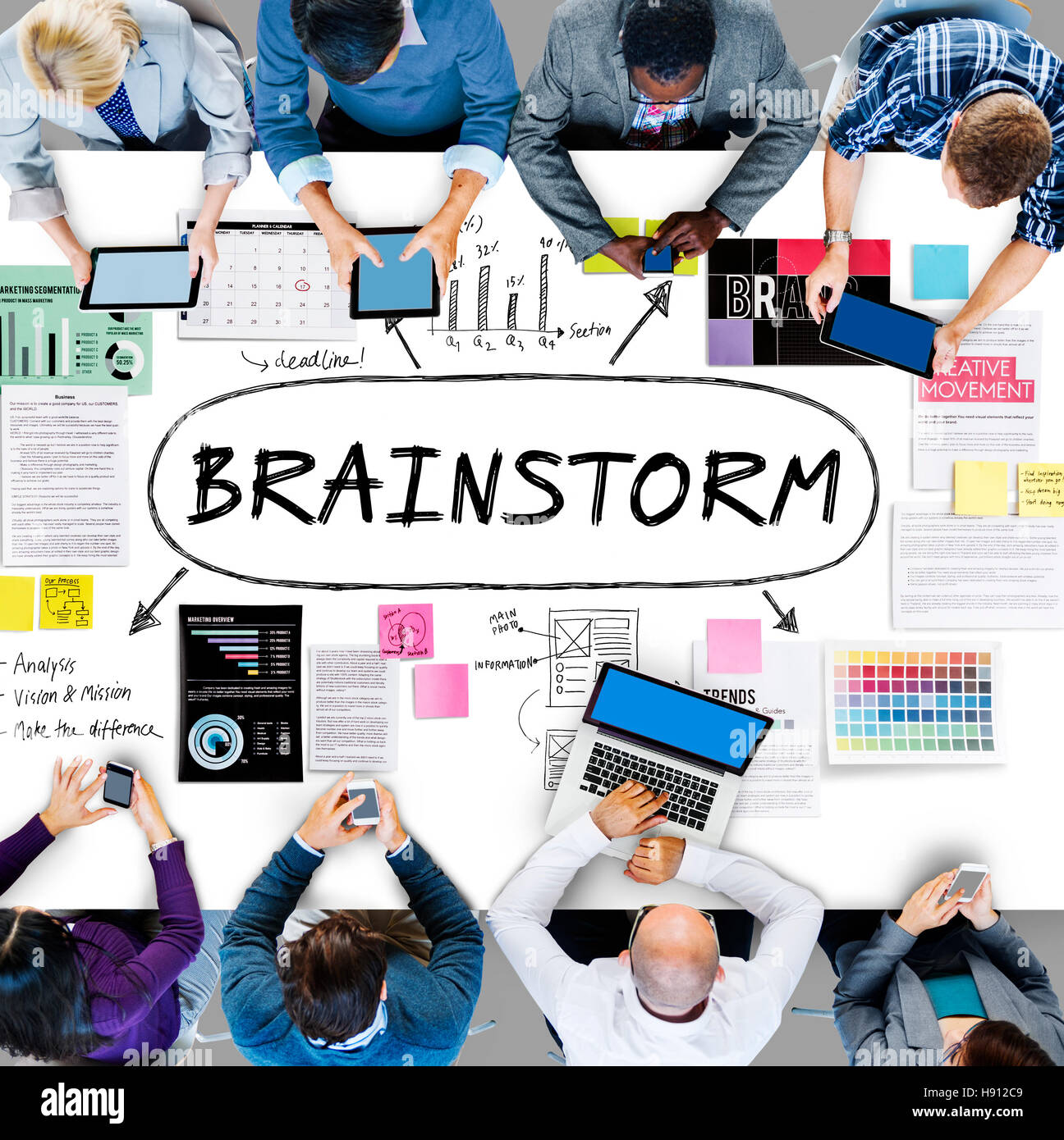 Brainstorm Inspiration Ideas Analysis Concept Stock Photo - Alamy