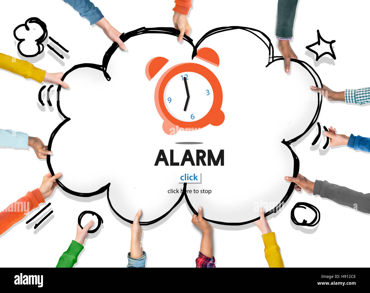 Alarm Clock Wake Up Morning Concept Stock Photo - Alamy