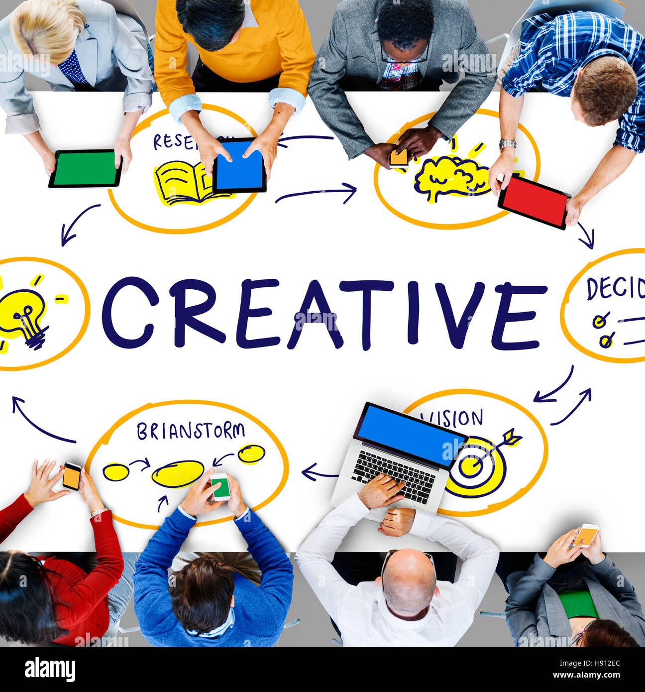 Creative Creativity Innovation Design Vision Concept Stock Photo - Alamy