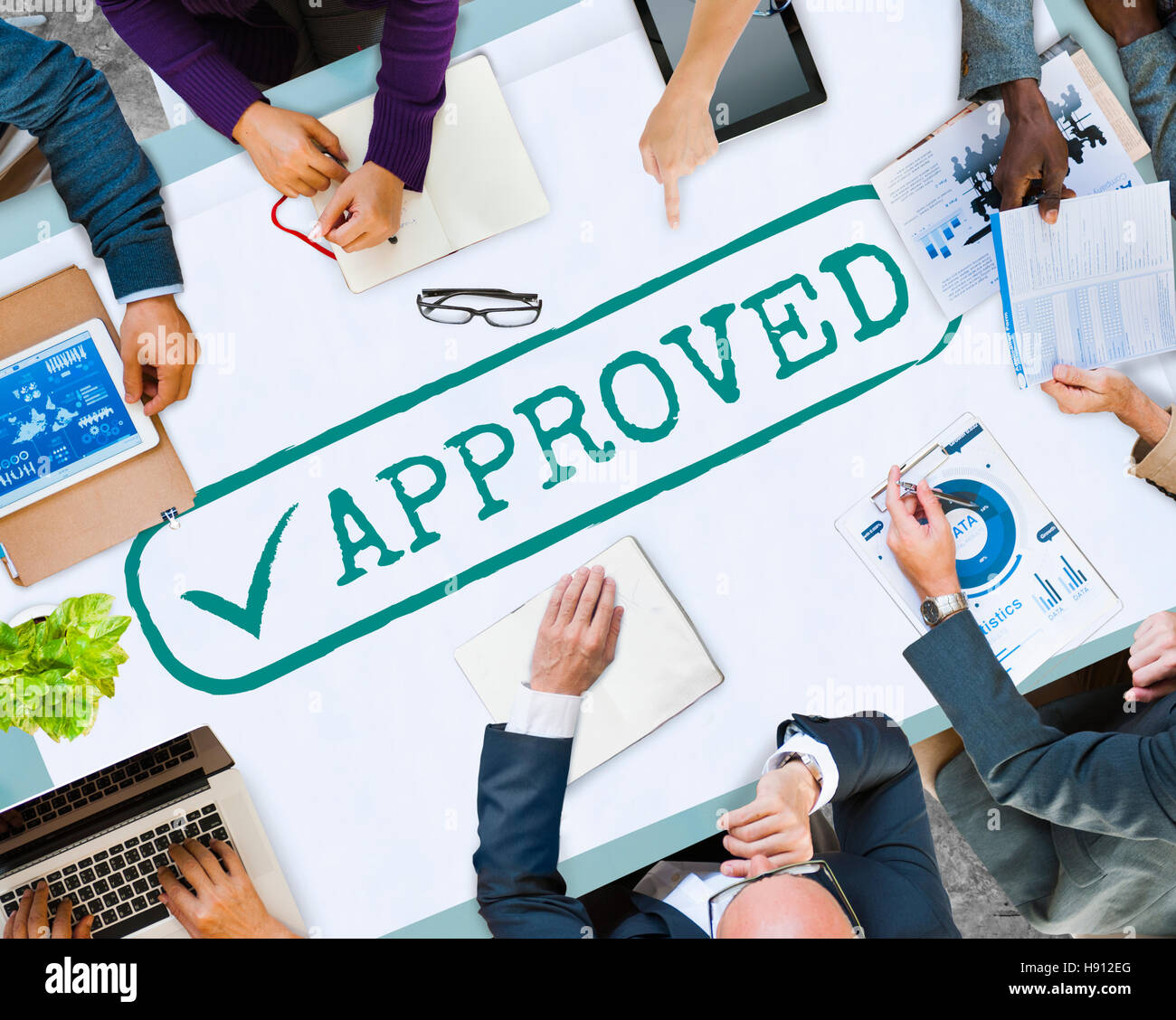 Approved Authorised Decision Selection Graphic Concept Stock Photo - Alamy