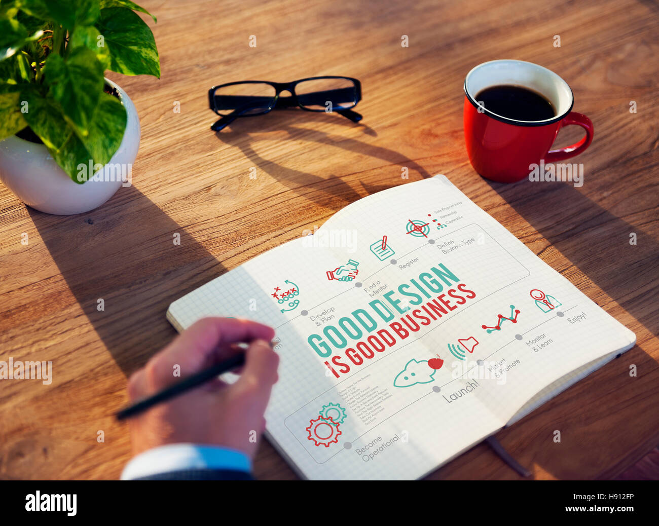 Design Creative Draft Drawing Ideas Purpose Concept Stock Photo - Alamy