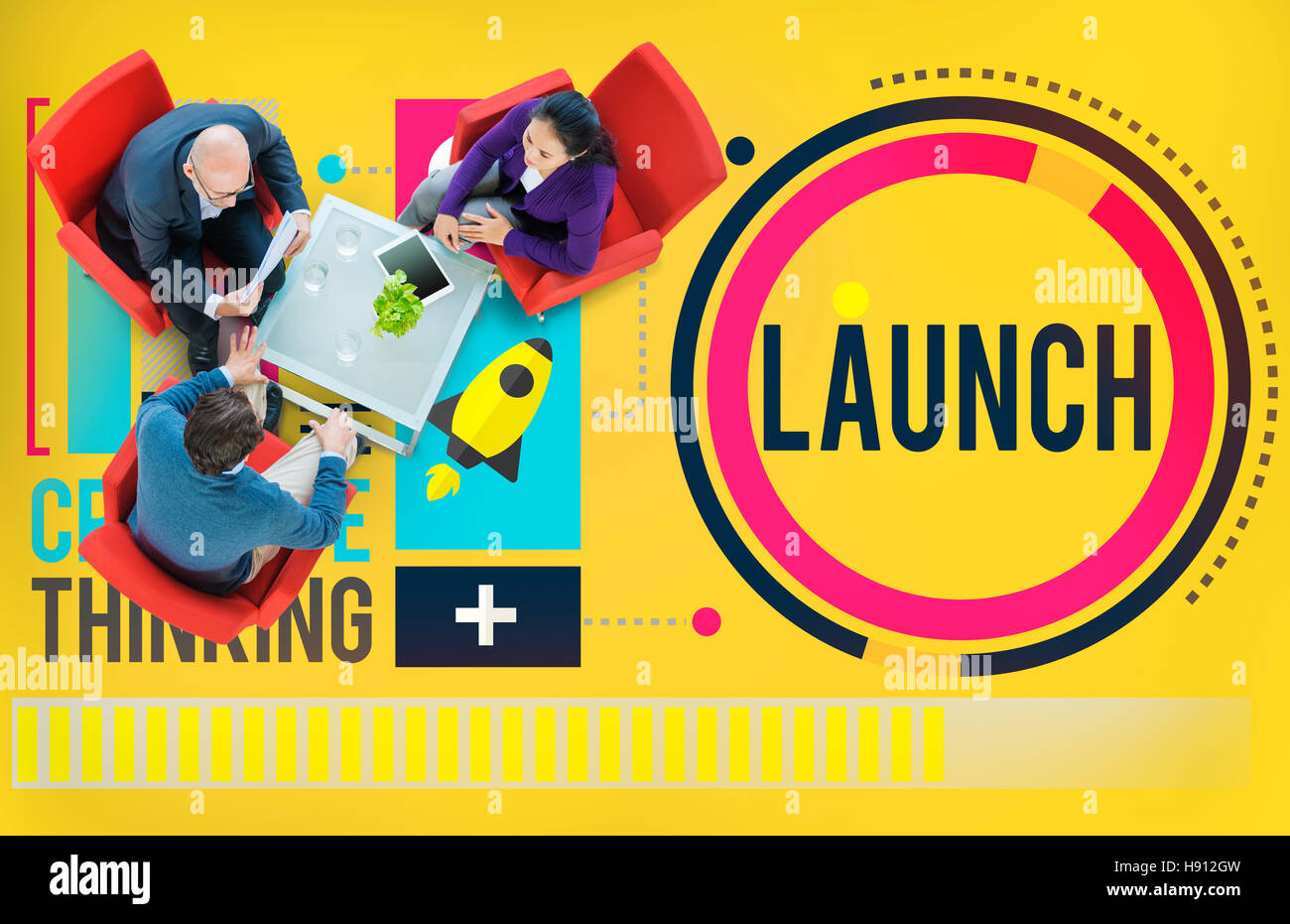 Launch New Business Inauguration Begin Start Concept Stock Photo - Alamy