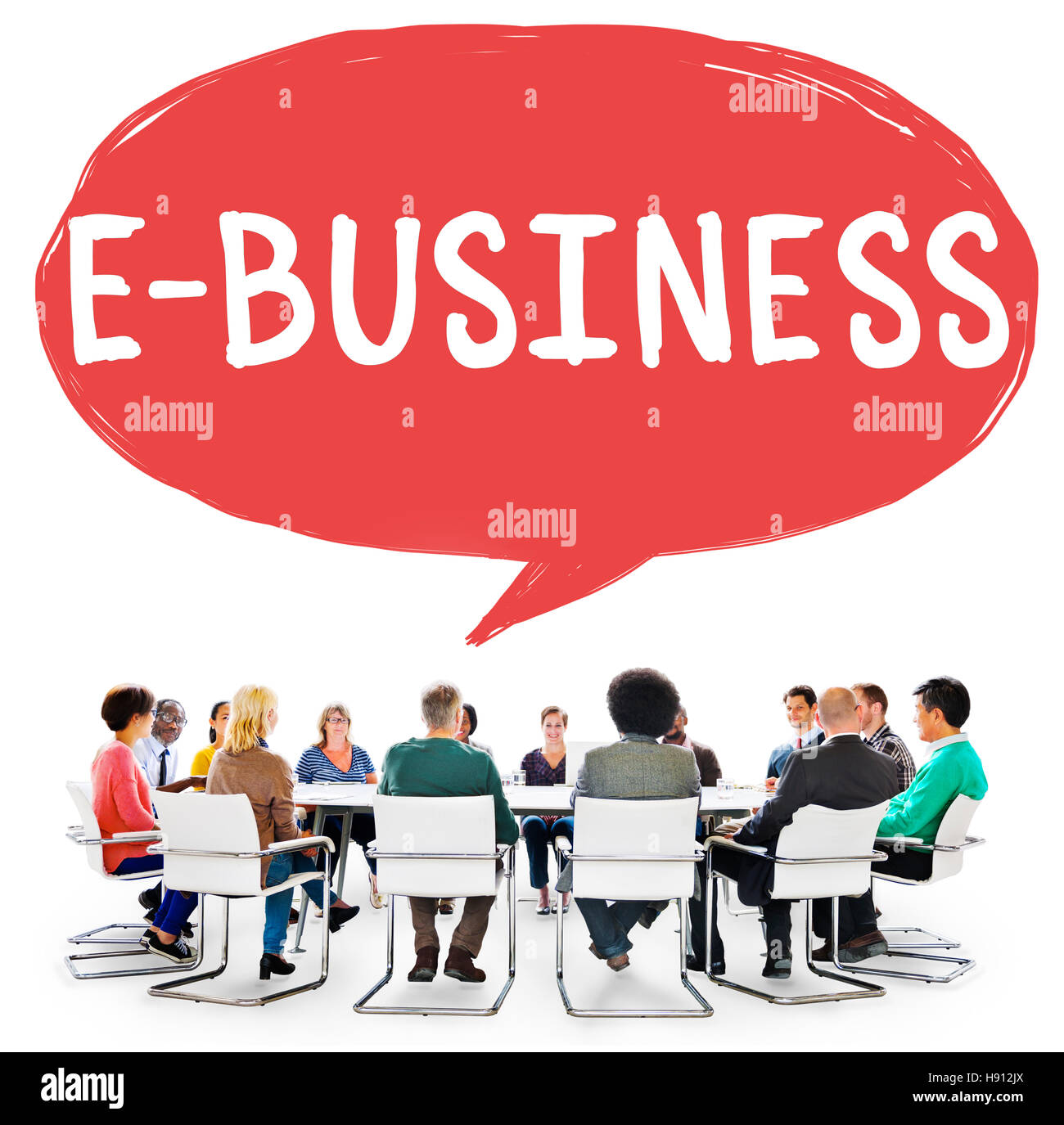 Group online marketing team Cut Out Stock Images & Pictures - Alamy