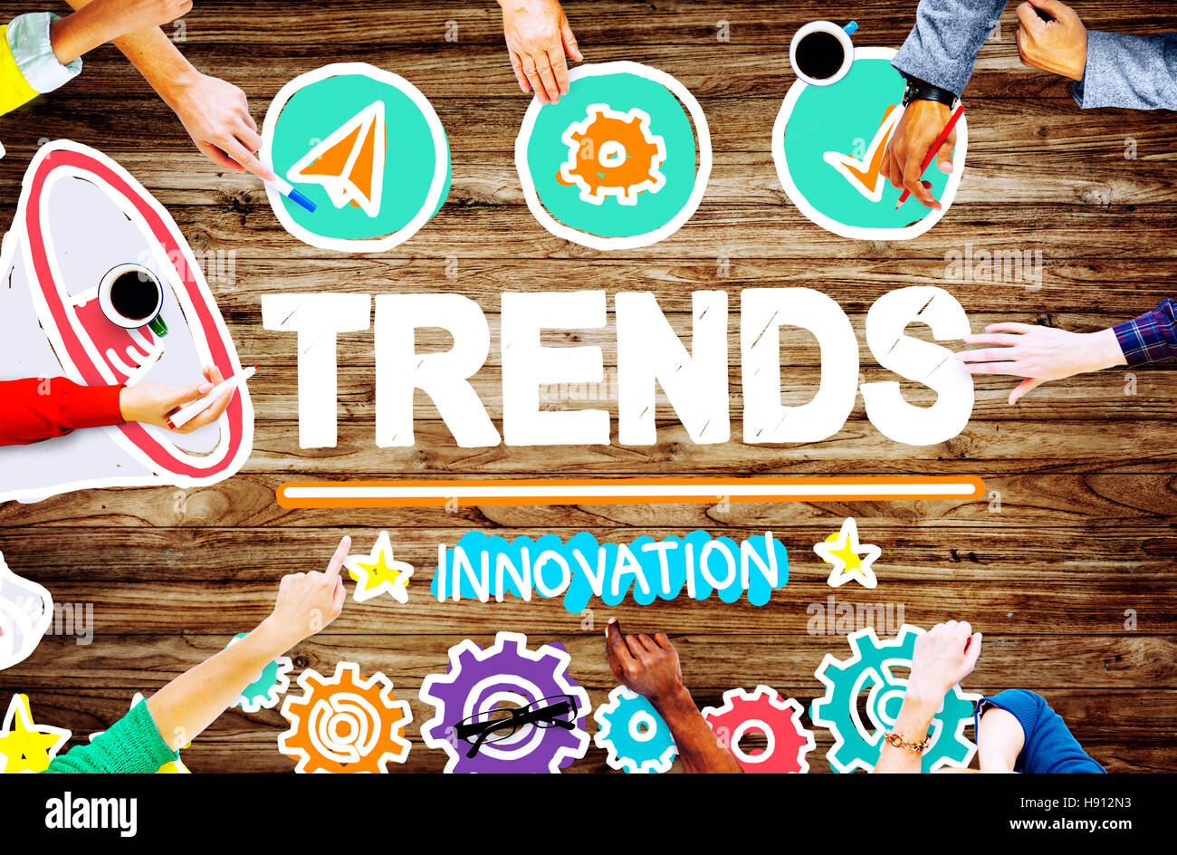 Trends Fashion Update Modern Contemporary Cocept Stock Photo - Alamy