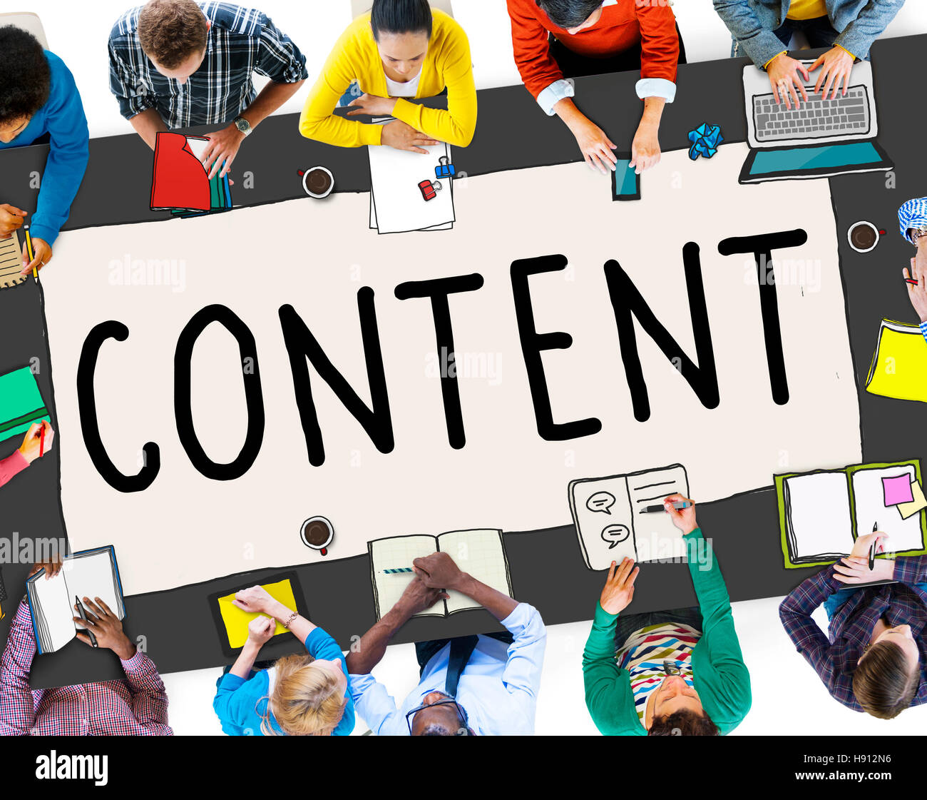 Content Social Media Networking Connection Concept Stock Photo - Alamy