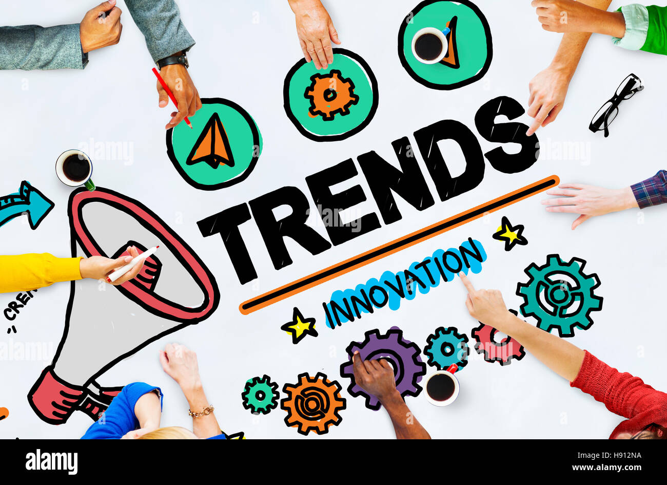 Trends Fashion Update Modern Contemporary Cocept Stock Photo - Alamy