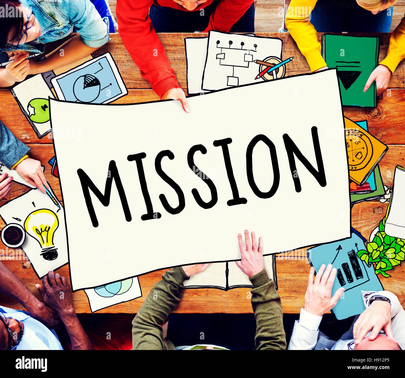 Mission Target Plan Motivation Organization Concept Stock Photo - Alamy