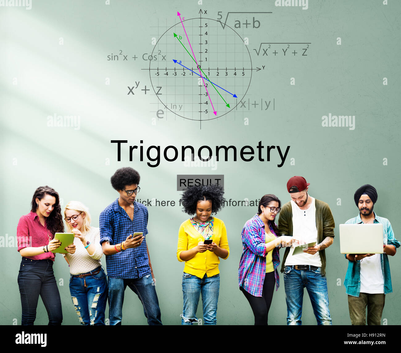 Trigonometry Algebra Equation Knowledge Learn Concept Stock Photo - Alamy
