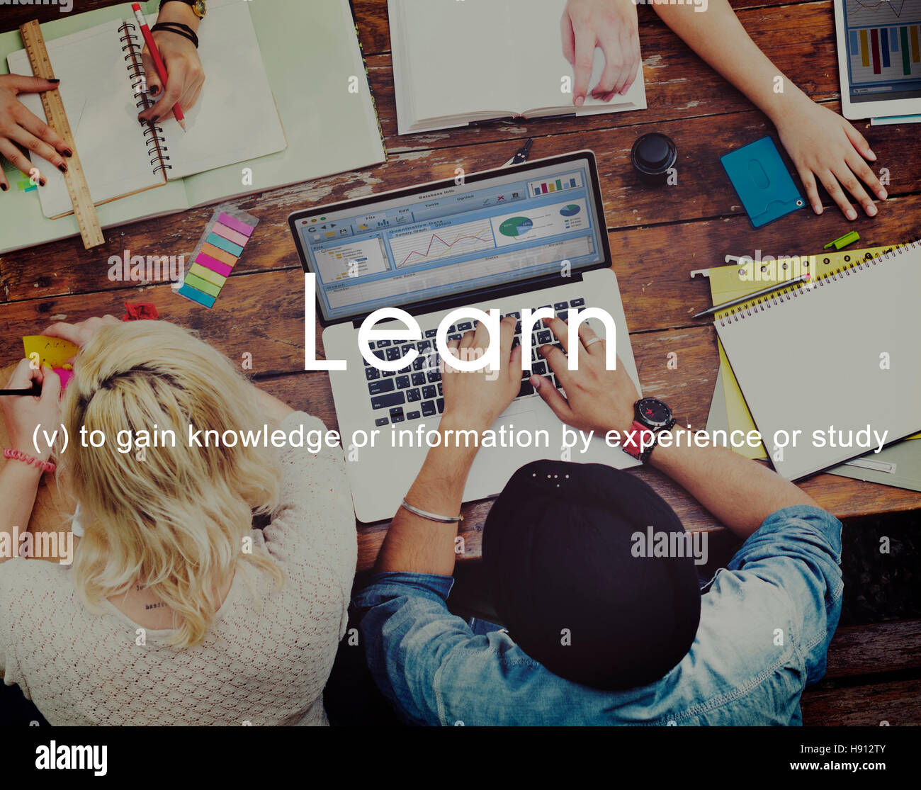 Knowledge Learn Education People Graphic Concept Stock Photo - Alamy