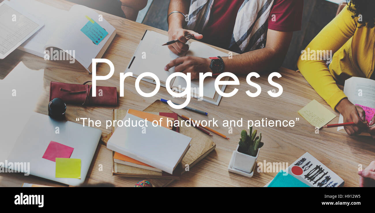 Progress Product Hardwork Patience Graphic Concept Stock Photo - Alamy