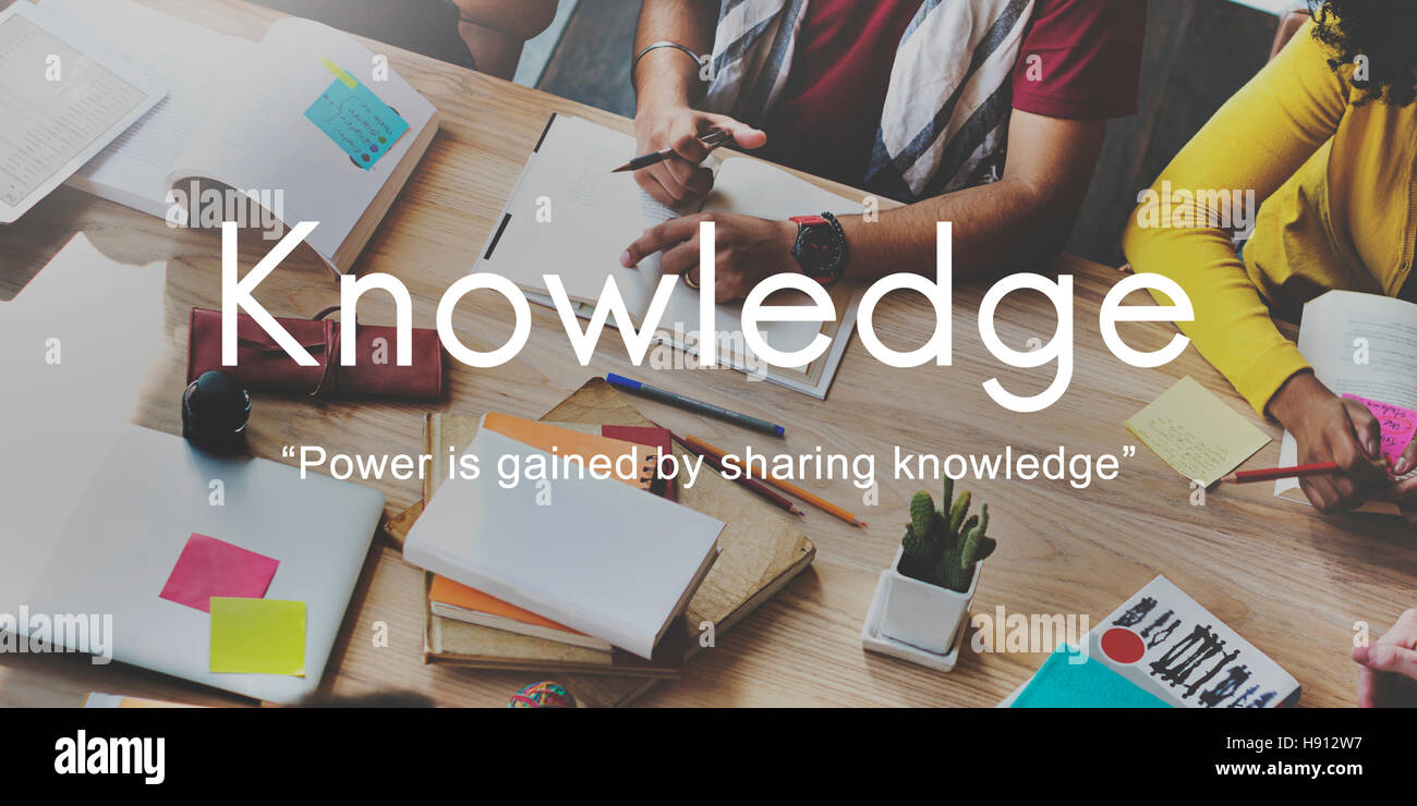 Knowledge Learn Education People Graphic Concept Stock Photo - Alamy