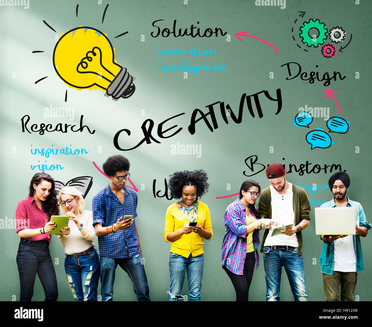 Creativity Design Process Graphics Concept Stock Photo - Alamy