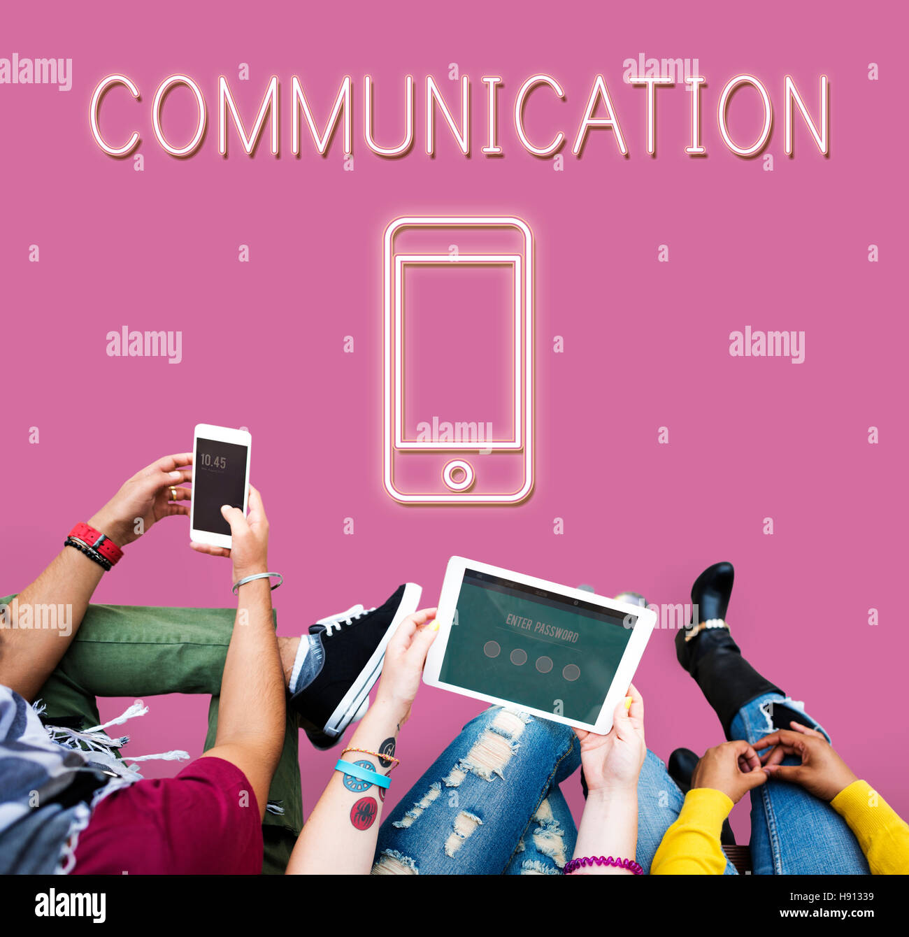 Communication Connection Internet Graphic Concept Stock Photo - Alamy