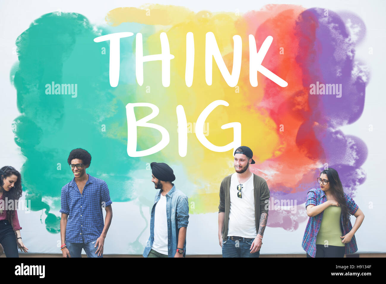 Think Big Attitude Creative Inspiration Optimism Concept Stock Photo ...