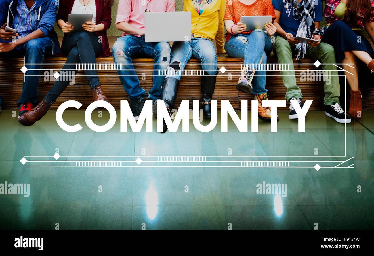 Community Society Connection Togetherness Unity Concept Stock Photo - Alamy