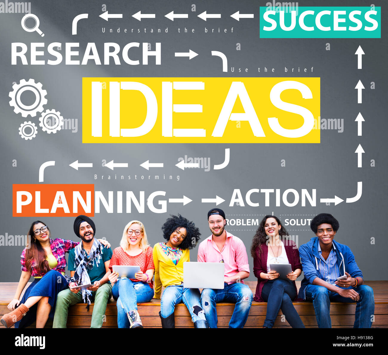 Ideas Success Planning Action Management Concept Stock Photo - Alamy