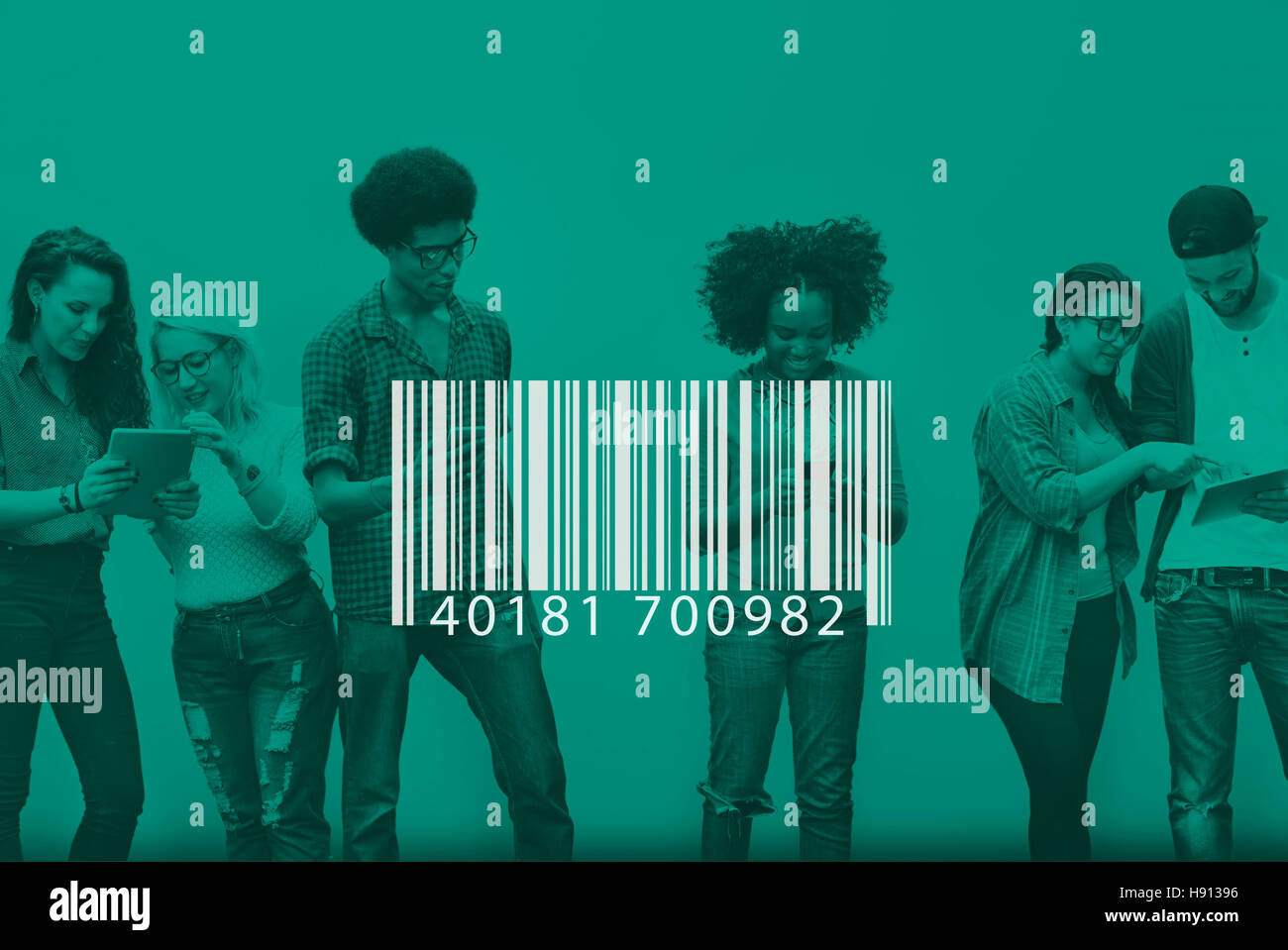 Barcode Identification Label Encryption Tag Concept Stock Photo - Alamy