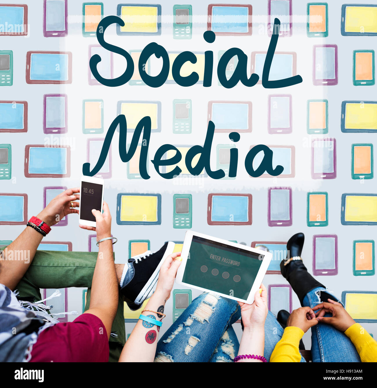 Social Media Globalization Connection Communication Concept Stock Photo ...