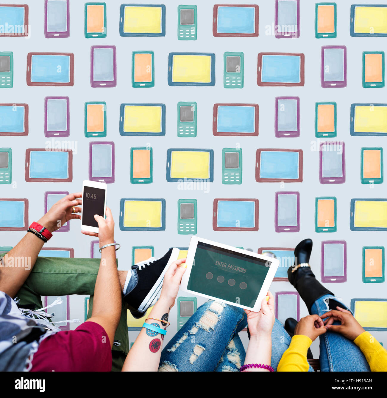 Digital Devices Technology Graphics Connection Concept Stock Photo - Alamy