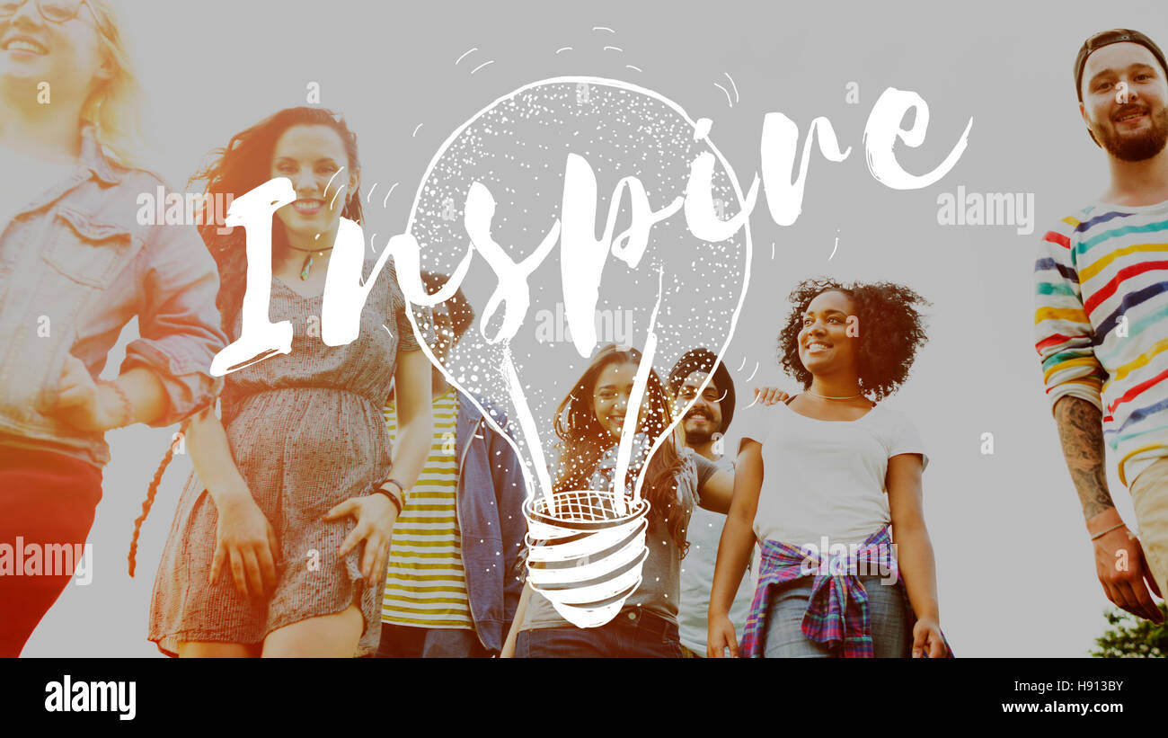 Inspire Inspiration Motivation Creative Creativity Concept Stock Photo ...