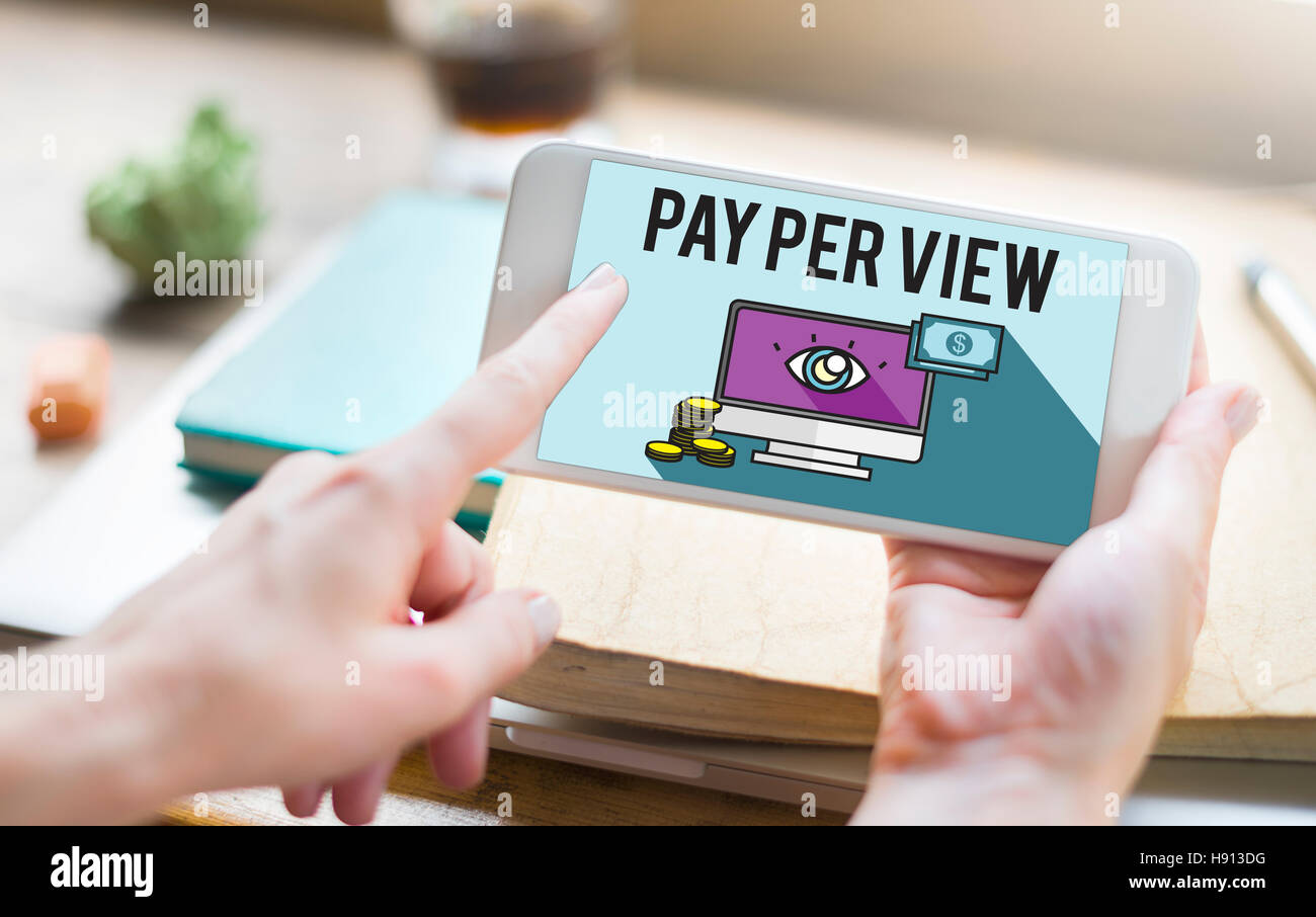 Pay Per View Online Marketing Concept Stock Photo - Alamy