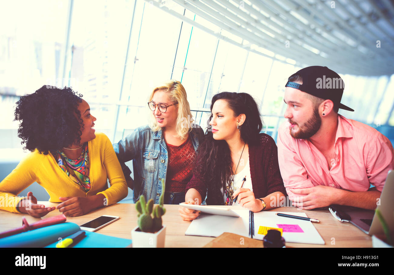 Meeting Talking Discussion Brainstorming Communication Concept Stock ...