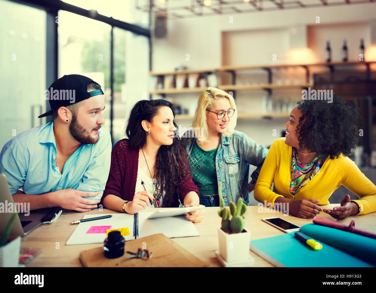 Meeting Talking Discussion Brainstorming Communication Concept Stock ...