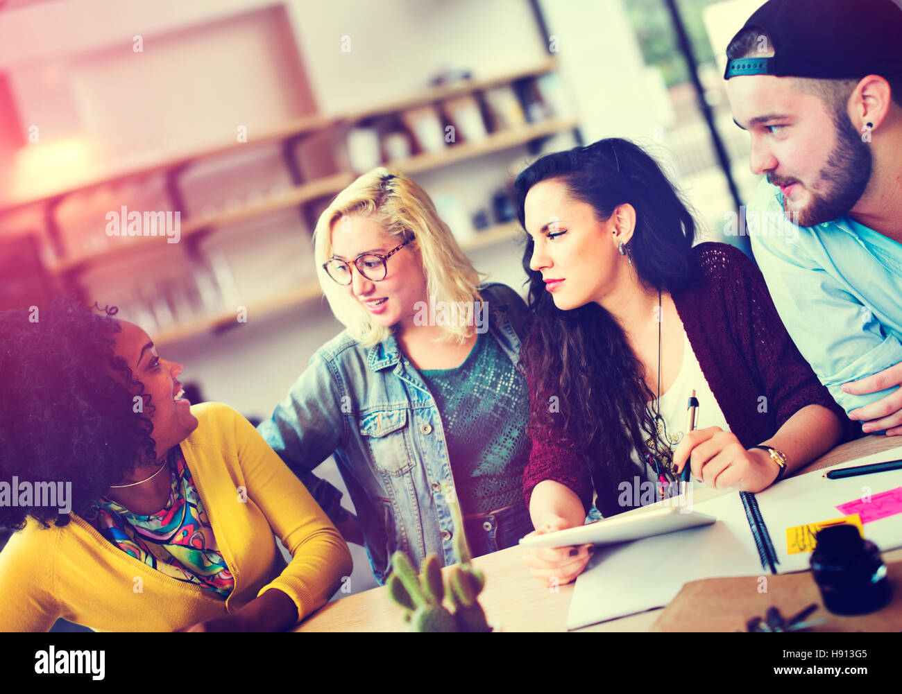 Meeting Talking Discussion Brainstorming Communication Concept Stock ...