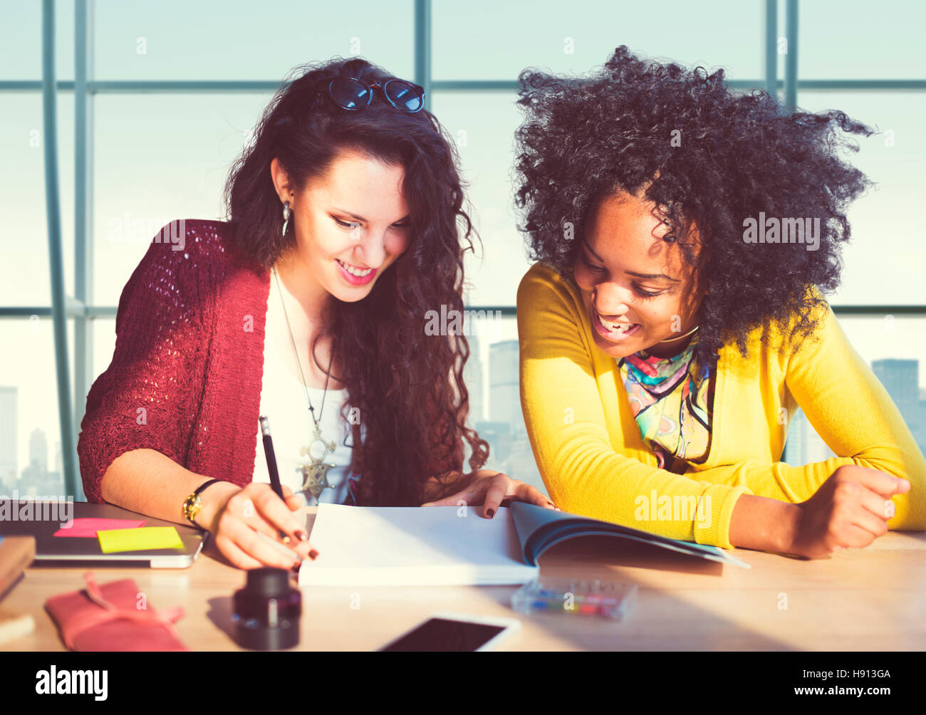 Friends Meeting Project Teamwork Discussion Concept Stock Photo - Alamy