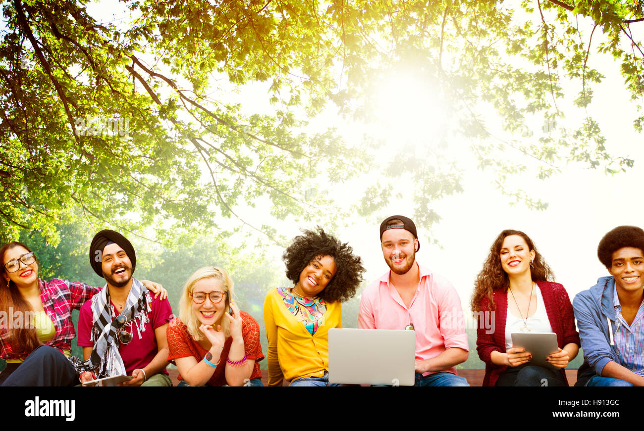 Diversity Teenagers Friends Friendship Team Concept Stock Photo - Alamy