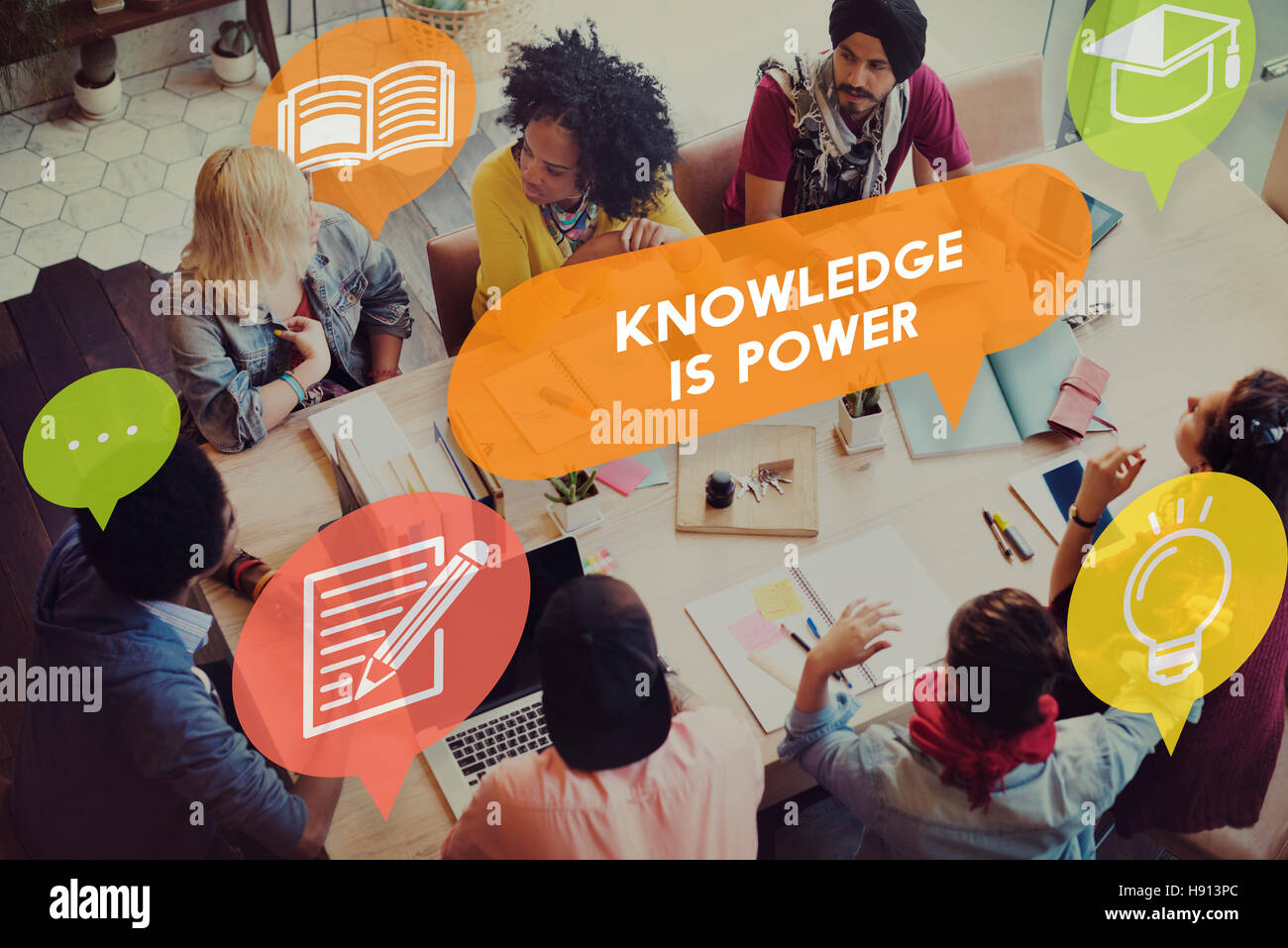 Knowledge Power Education Career Insight Concept Stock Photo - Alamy
