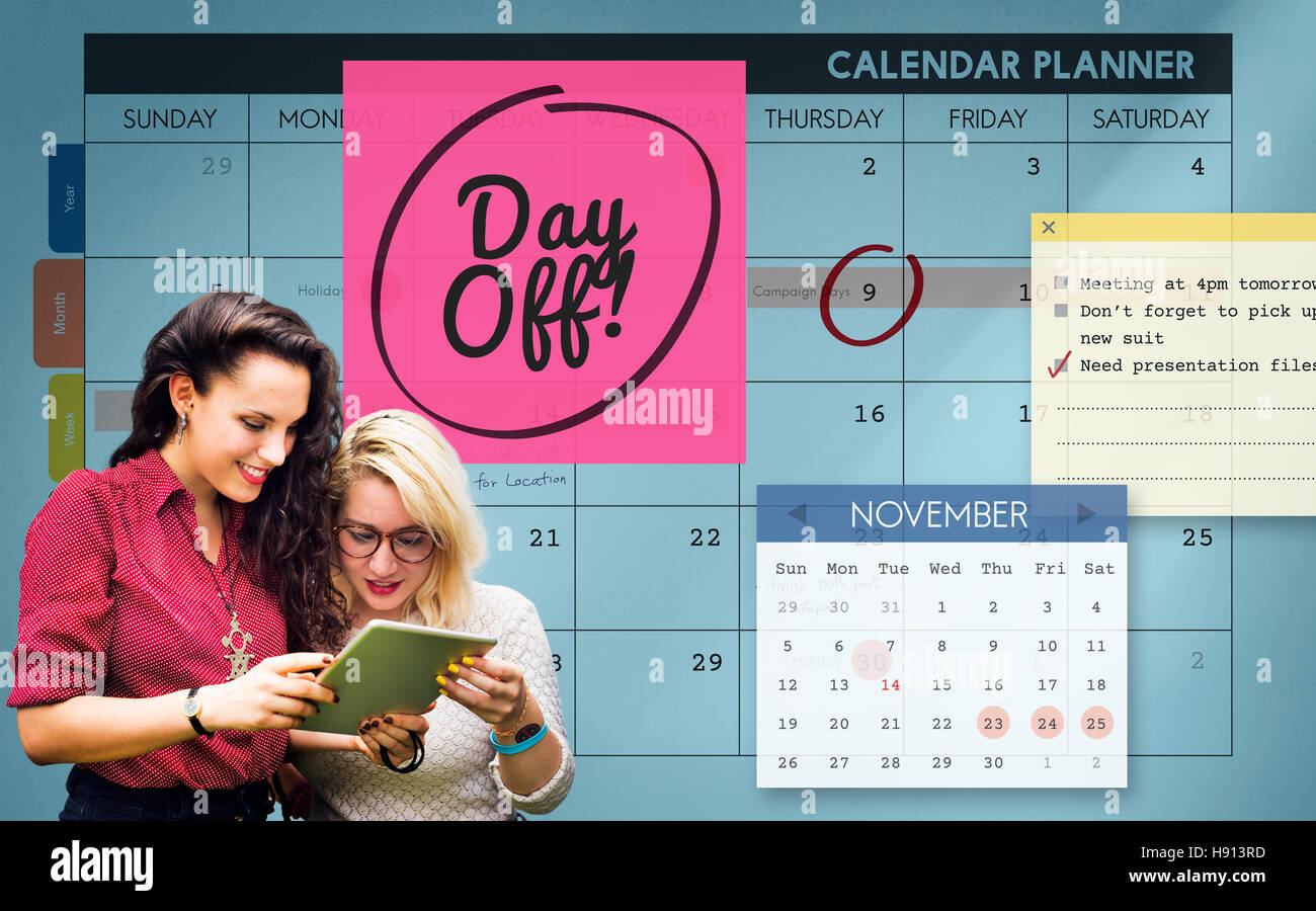 Day Off Free Time Relax Vacation Holiday Schedule Concept Stock Photo ...