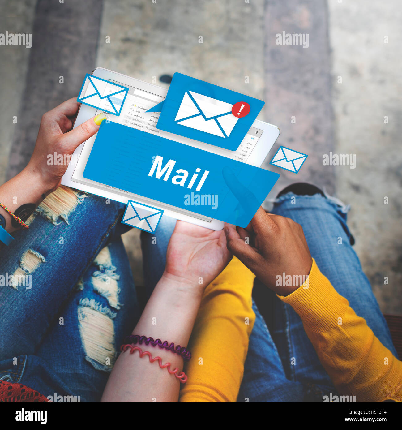 Mail Communication Connection Global Letters Concept Stock Photo - Alamy