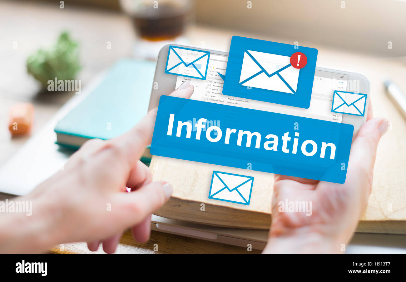 Data Information Email Connection Online Concept Stock Photo - Alamy