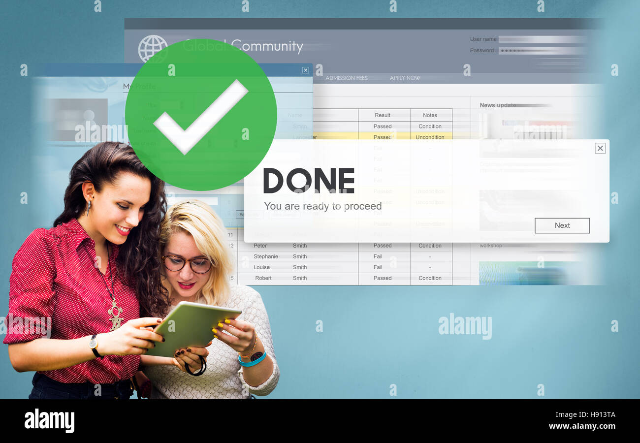 Done Achievement Finished Success Ready Concept Stock Photo - Alamy