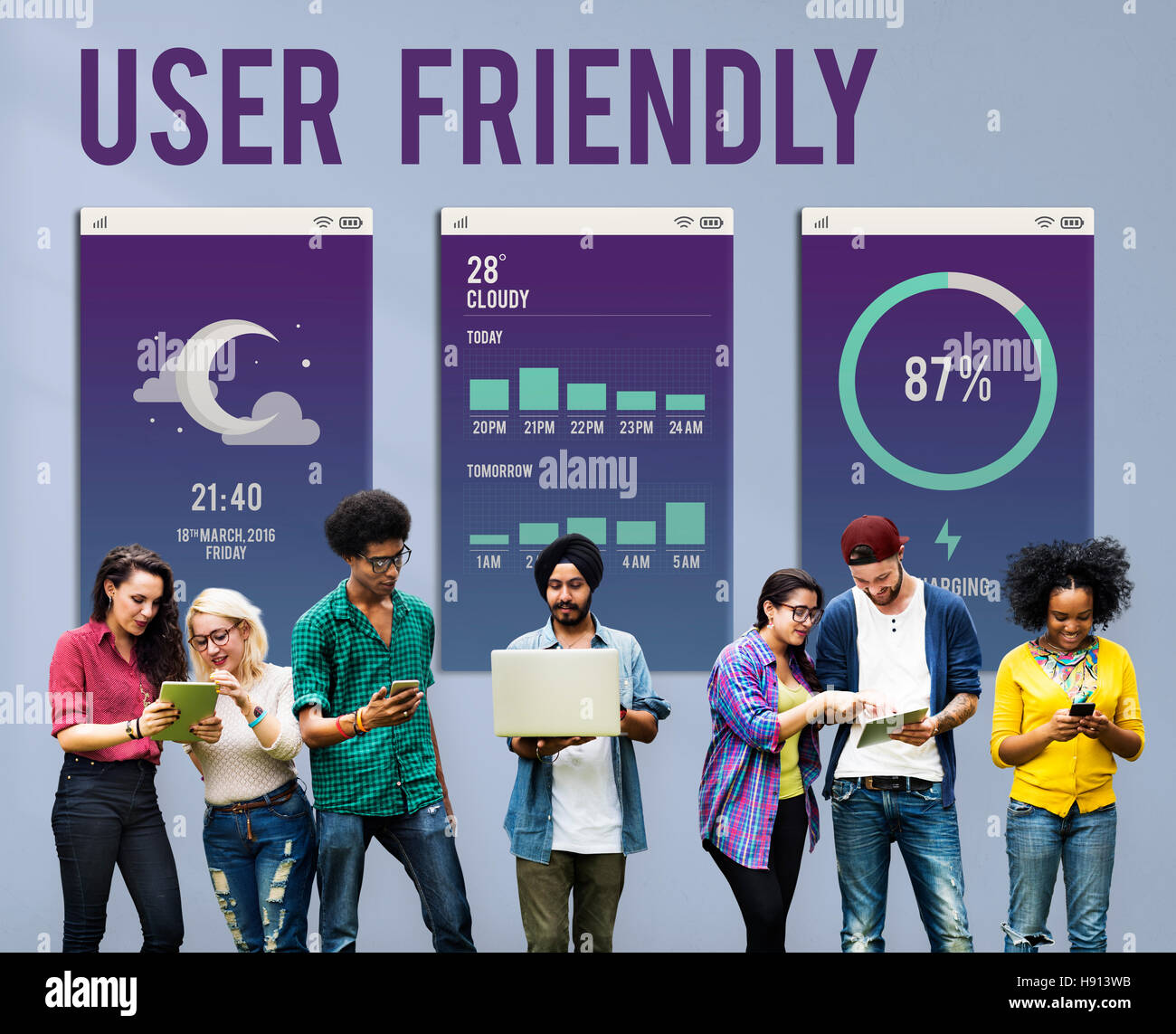 Mobile user interface hi-res stock photography and images - Alamy