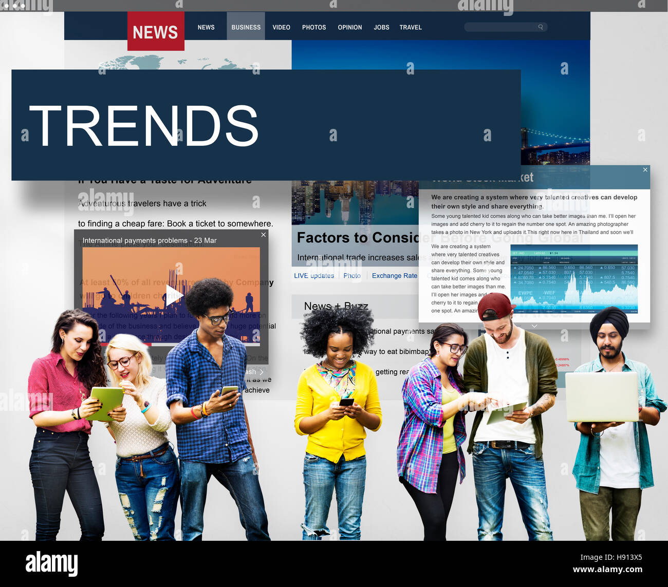 Update Trends Report News Flash Concept Stock Photo - Alamy