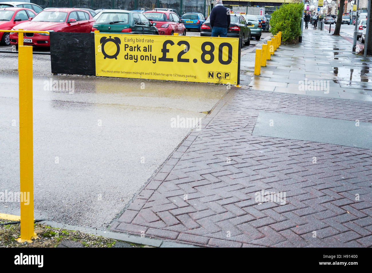 Car Park signs with prices in Liverpool, Merseyside, UK Stock Photo - Alamy