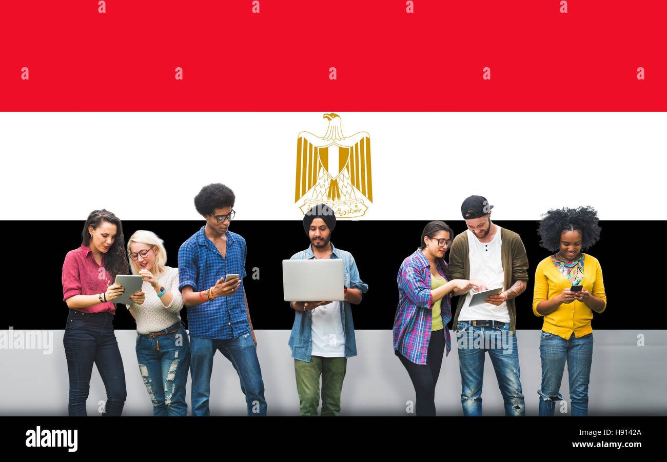 Egypt Flag Country Nationality Liberty Concept Stock Photo - Alamy