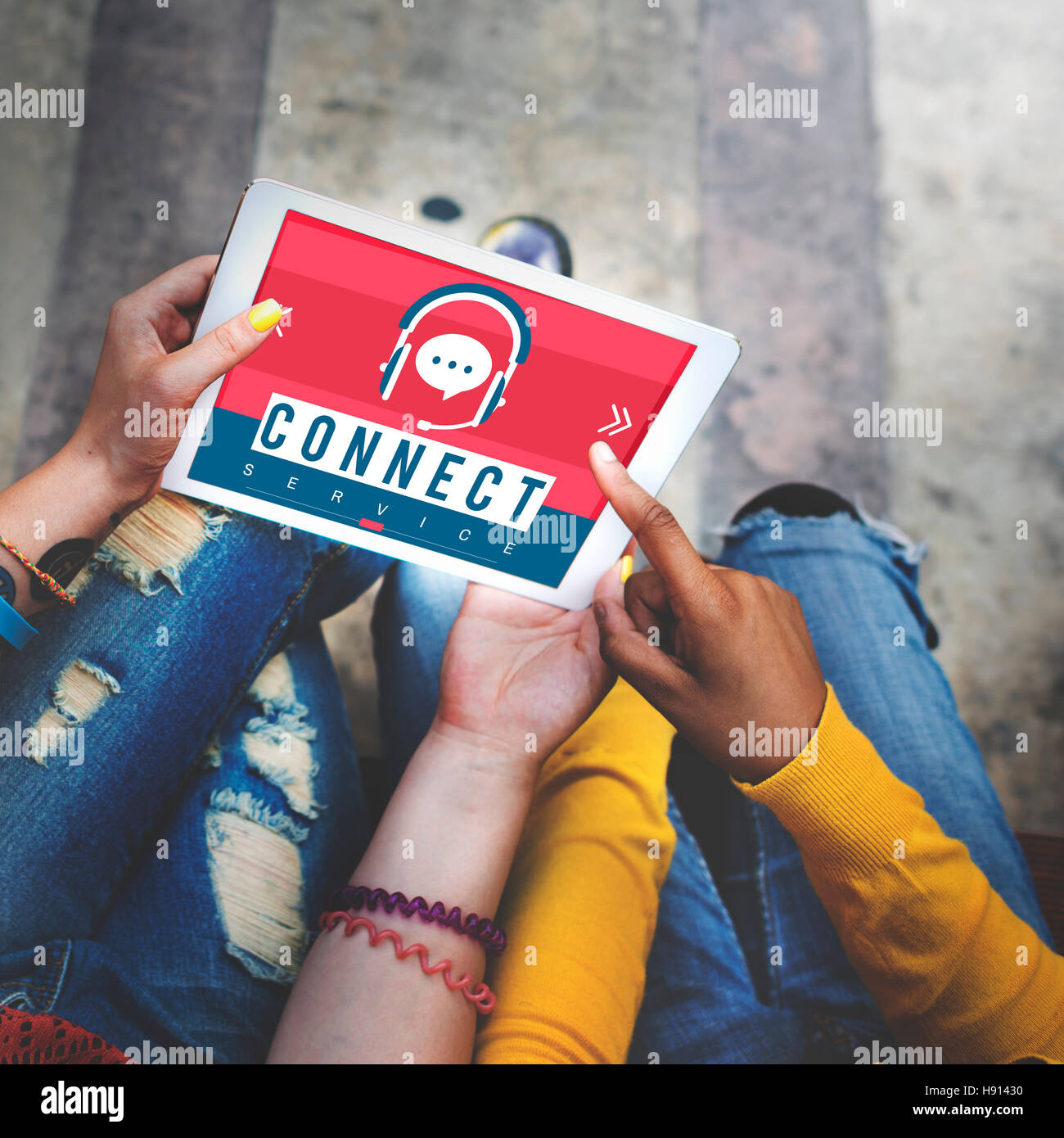 Connect Connection Social Network Media Link Concept Stock Photo - Alamy