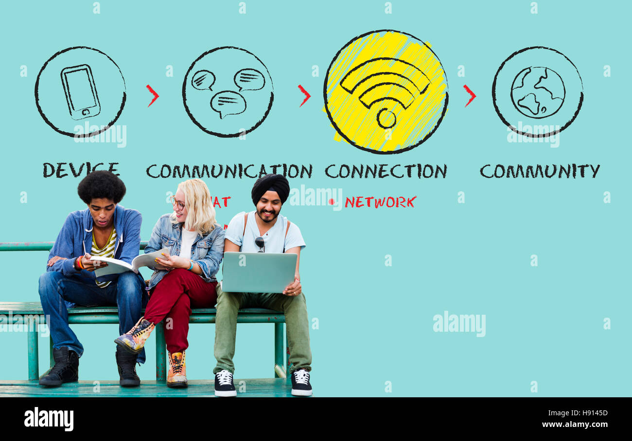 Internet Multimedia Technology Networking Concept Stock Photo - Alamy