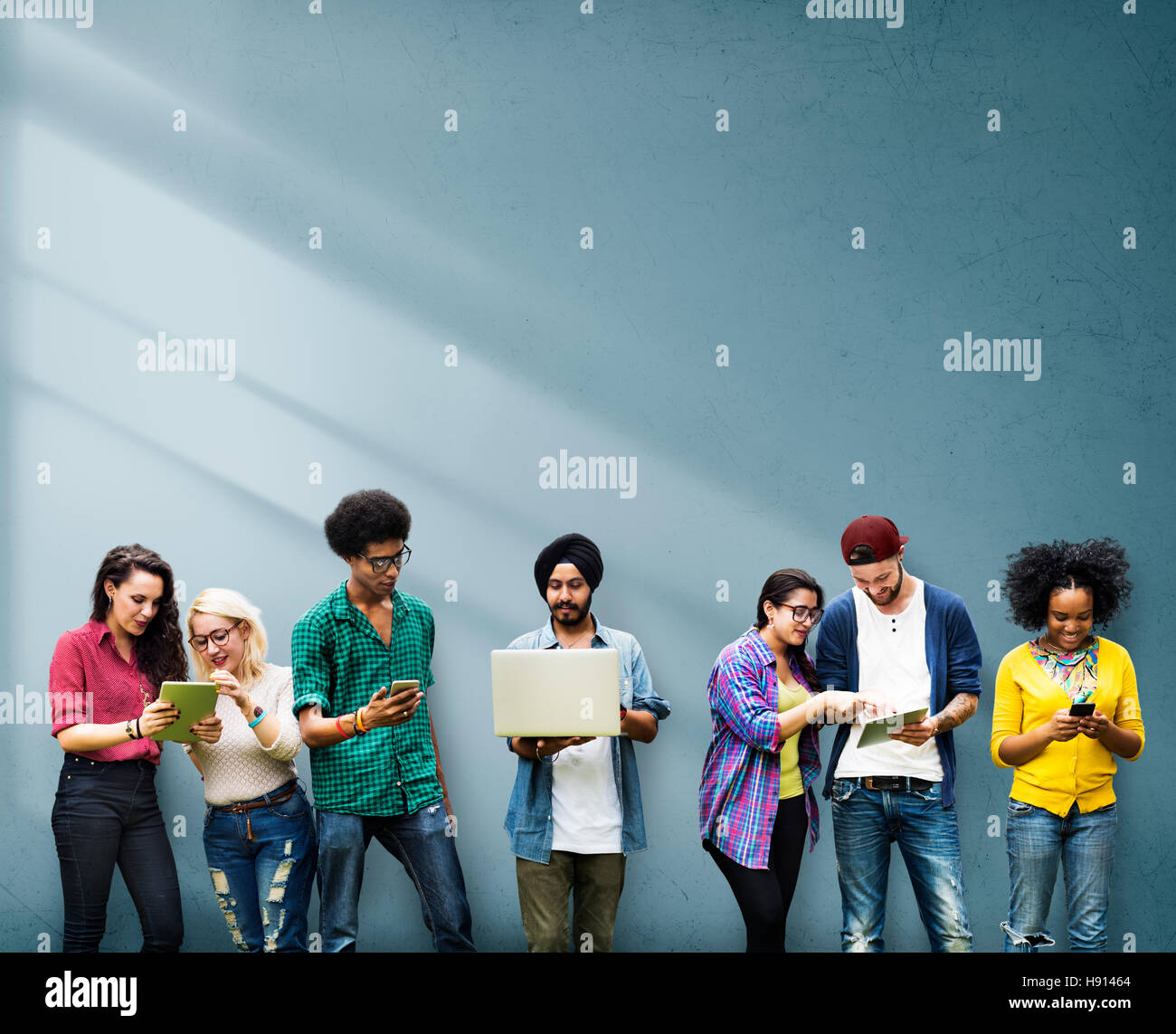 Diverse Group Students Studying Together Wall Concept Stock Photo - Alamy