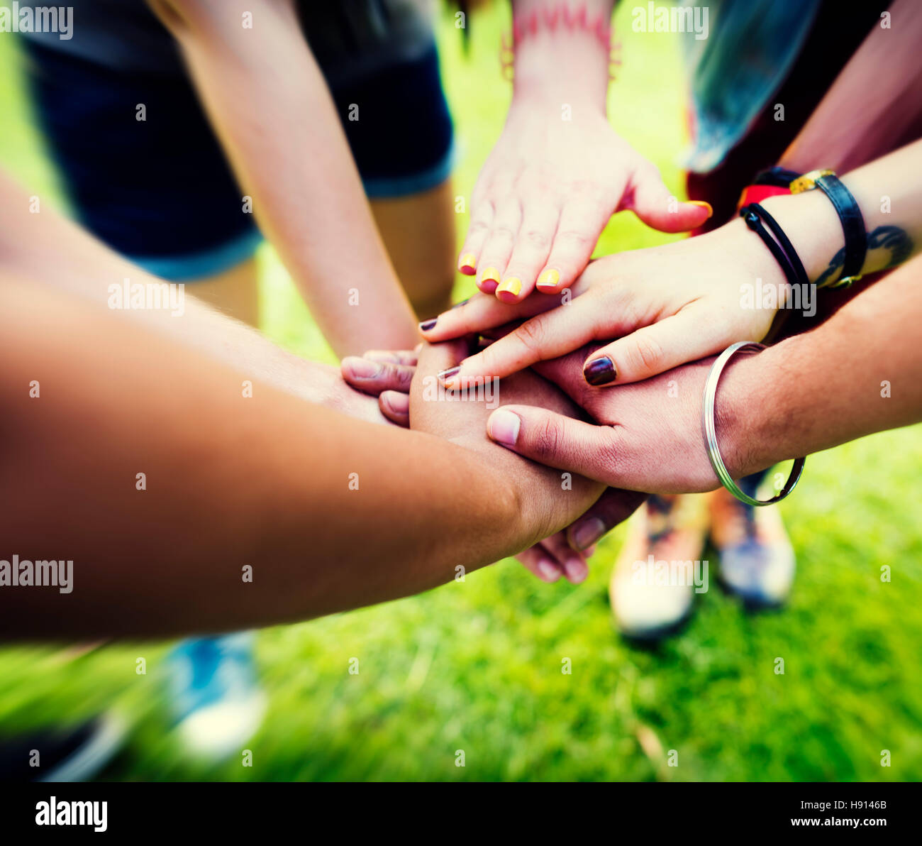 Team Teamwork Relation Together Unity Friendship Concept Stock Photo ...