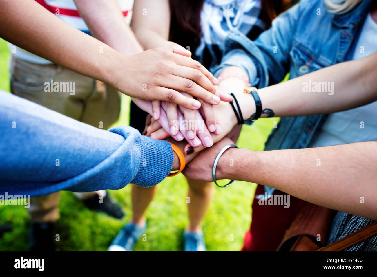 Team Teamwork Relation Together Unity Friendship Concept Stock Photo ...
