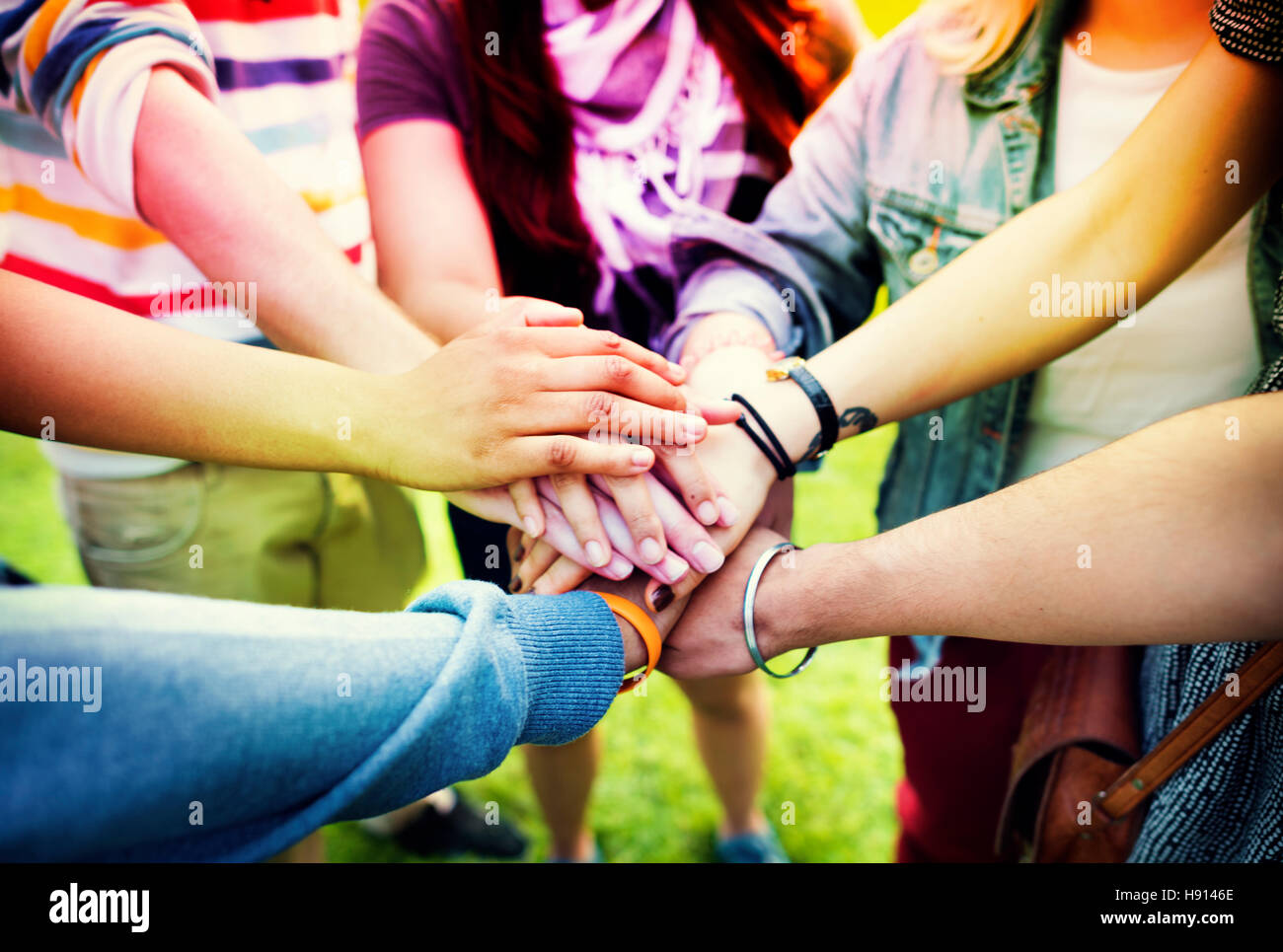 Team Teamwork Relation Together Unity Friendship Concept Stock Photo ...