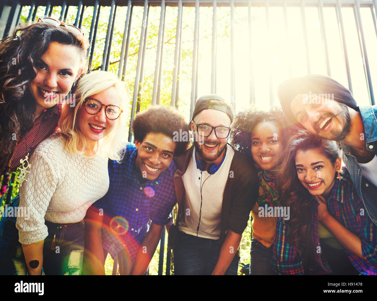 Friends Friendship Walking Park Togetherness Fun Concept Stock Photo ...