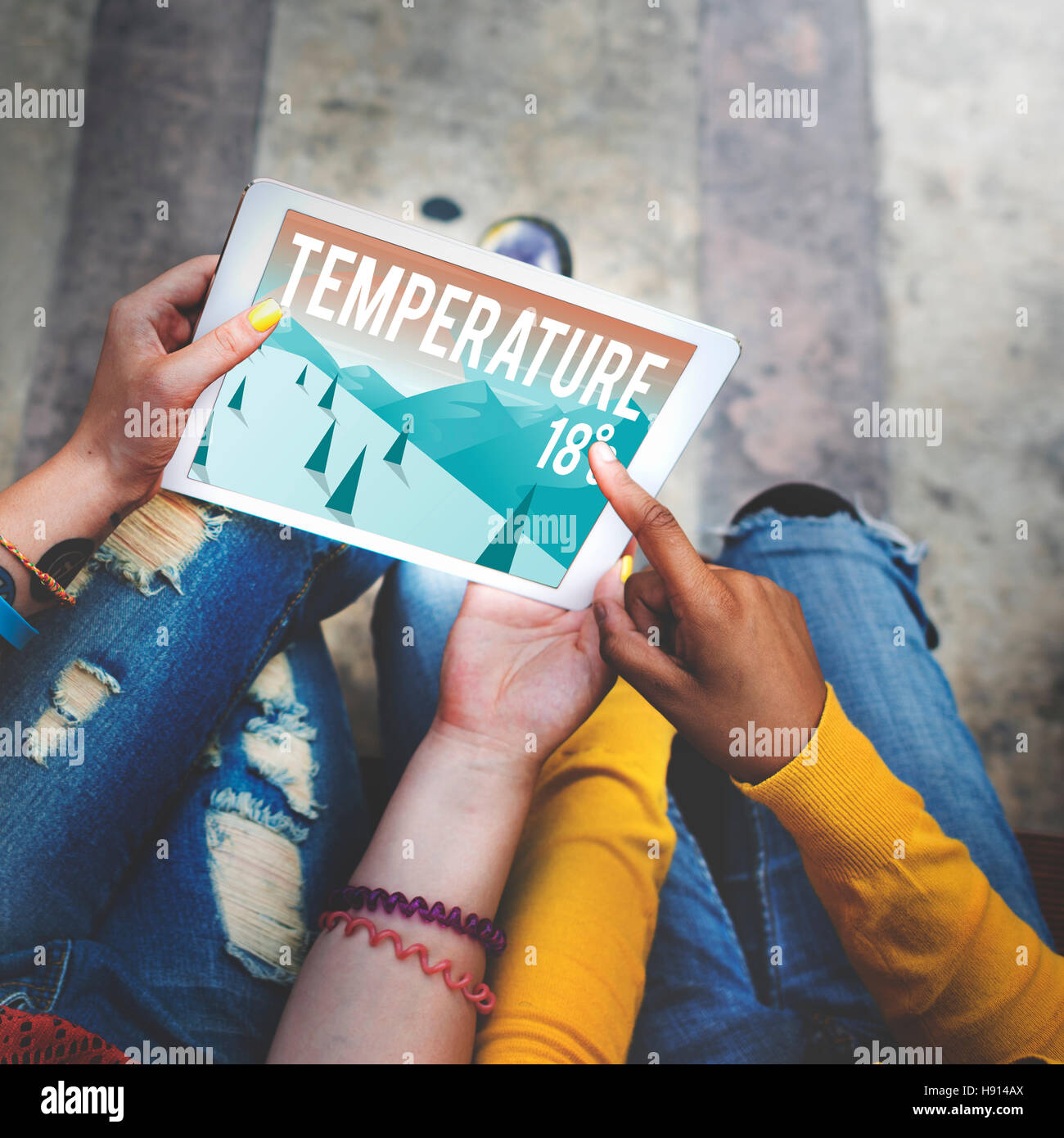 Weather Update Temperature Forecast News Meteorology Concept Stock ...